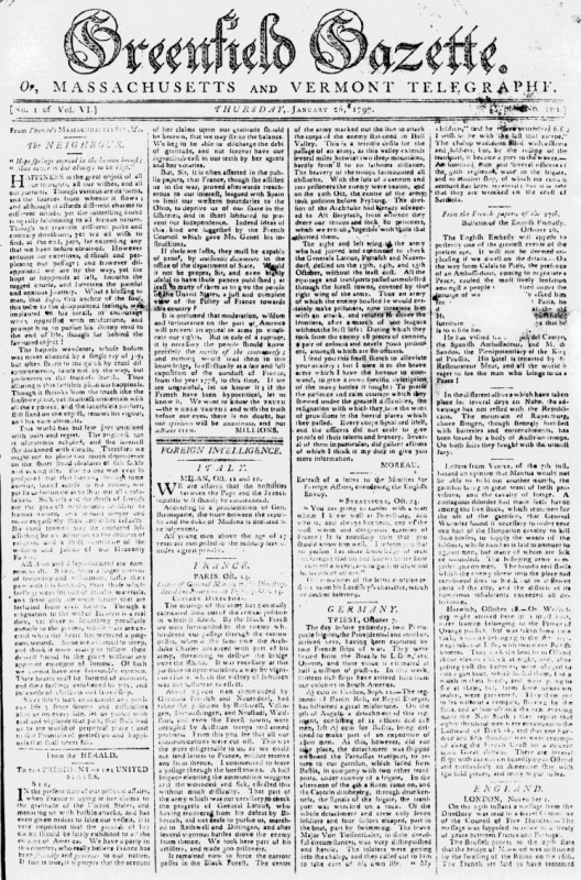 American Gazettes: Newspapers of Record | Readex