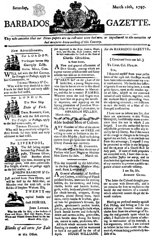Caribbean Newspapers, Series 1, 1718-1876: From the American ...