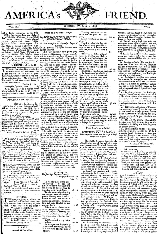 Early American Newspapers: Series 10, 1730-1900: Regional Pioneers | Readex