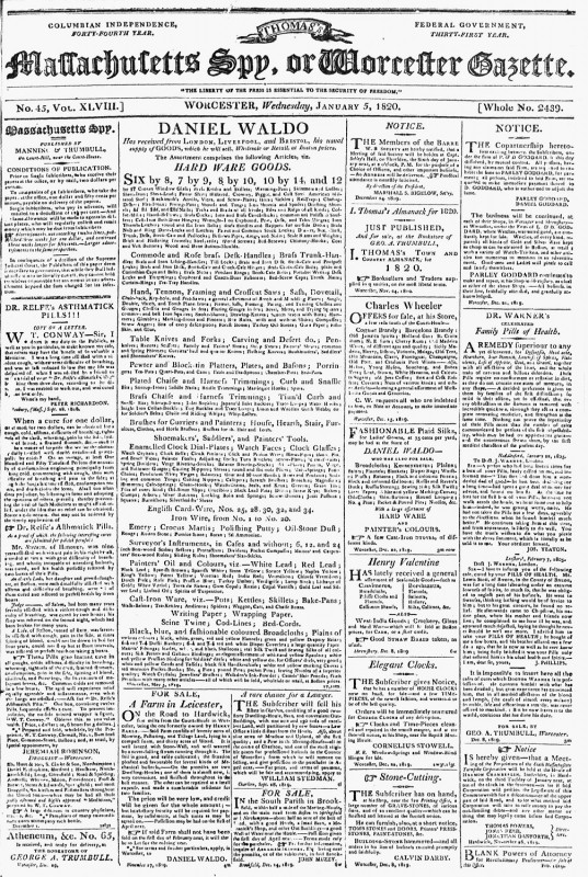 Early American Newspapers: Series 01, 1690-1876: From Colonies to ...
