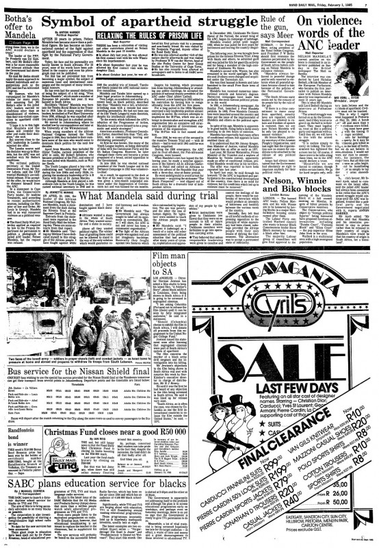 Rand Daily Mail (1902-1985) | Readex