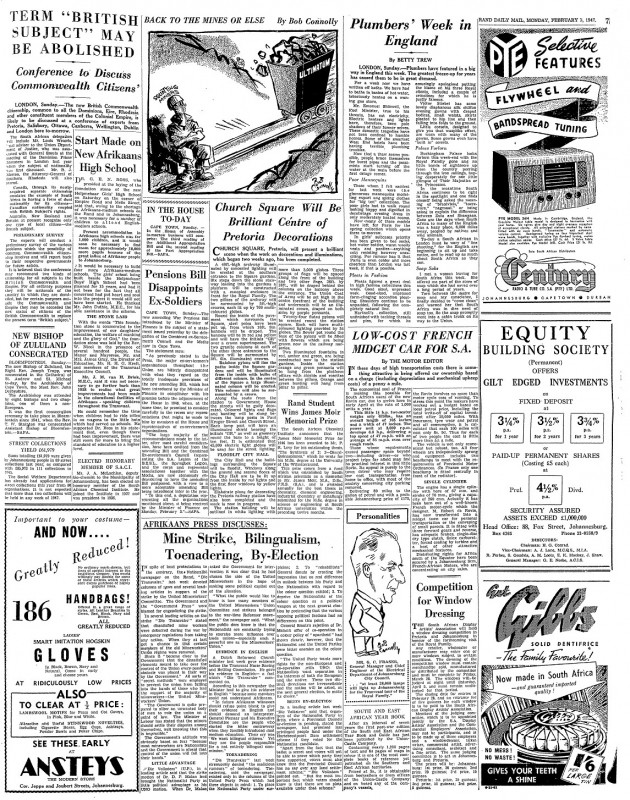 Rand Daily Mail (1902-1985) | Readex