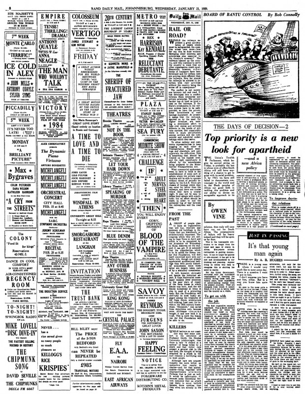 Rand Daily Mail (1902-1985) | Readex