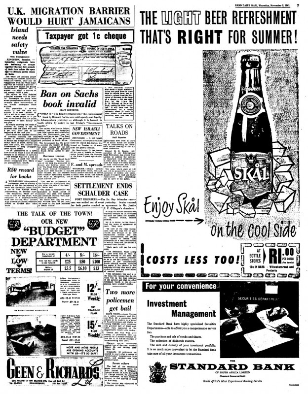 Rand Daily Mail (1902-1985) | Readex